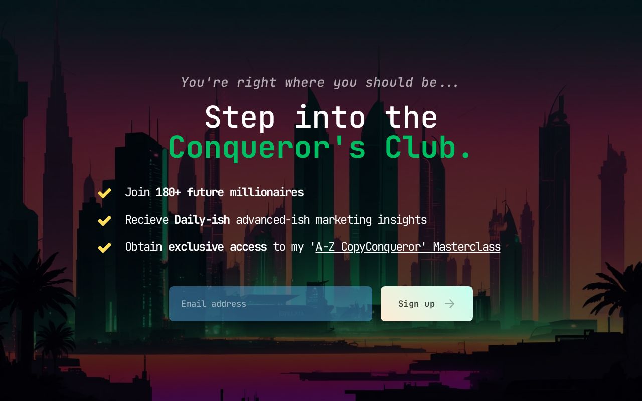 Let's F*cking Conquer.